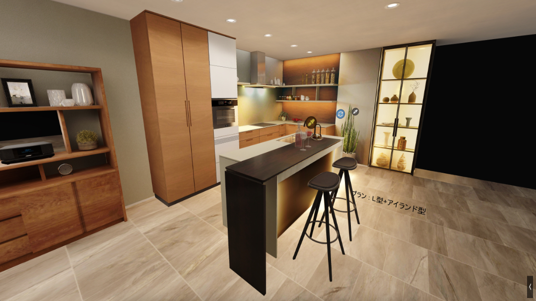 キッチン・バーチャルショップ ウォークスルーVR｜PERFORMANCE｜建築CG VR BIMサポート メタバースはSTUDIO55